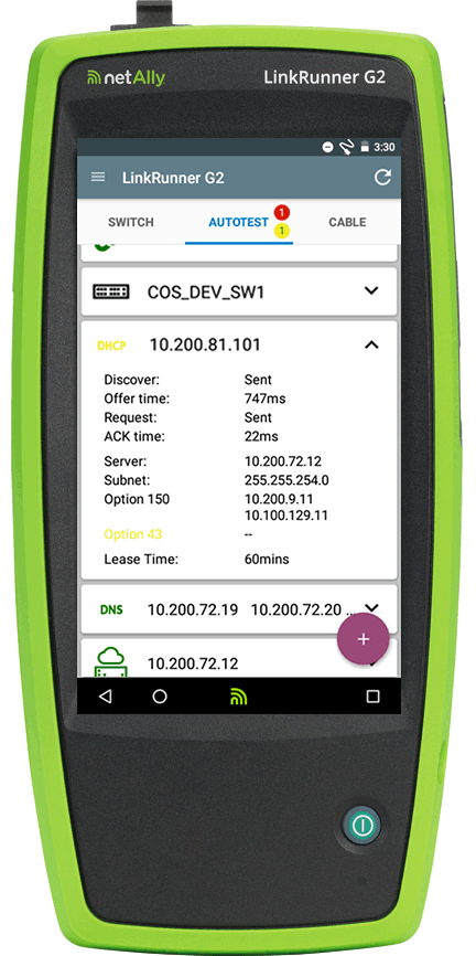 LinkRunner® G2 Smart Network Tester | Network Validation | NetAlly