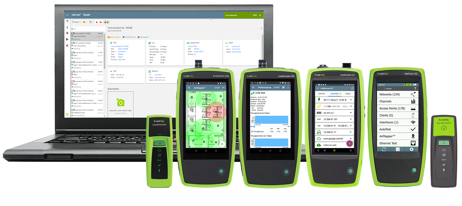 NetAlly Network Tester & Wi-Fi Analysis